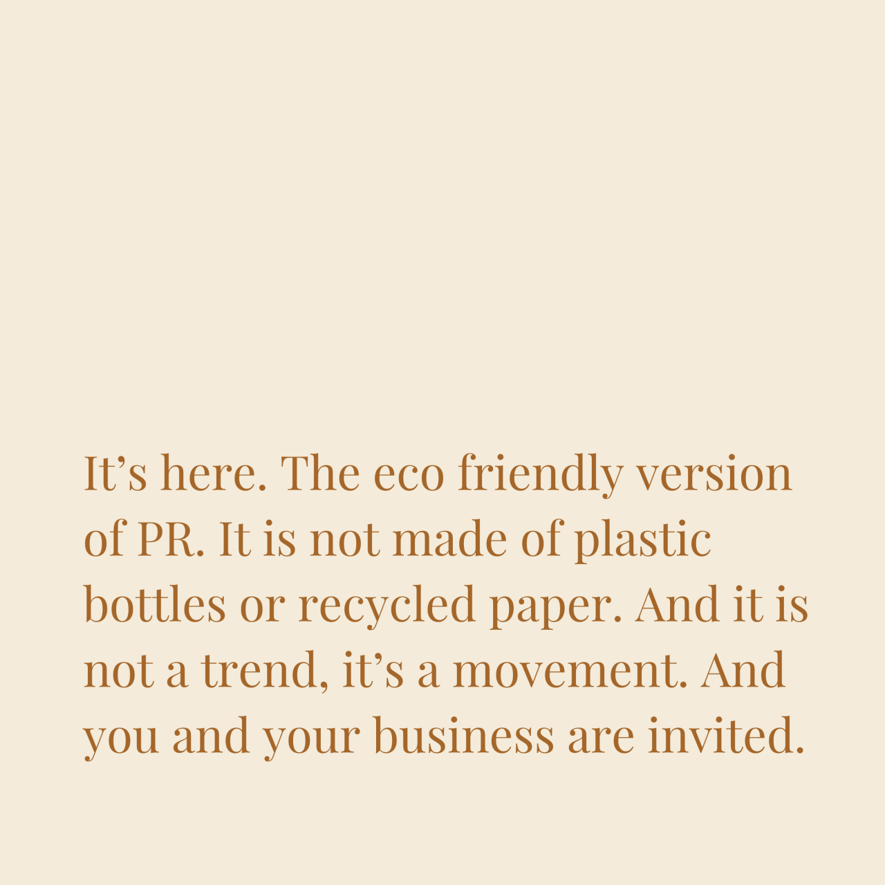 SLOW PR, THE ECO FRIENDLY VERSION OF PR | raraPR